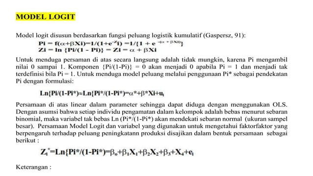 27 model logistic | PPTX