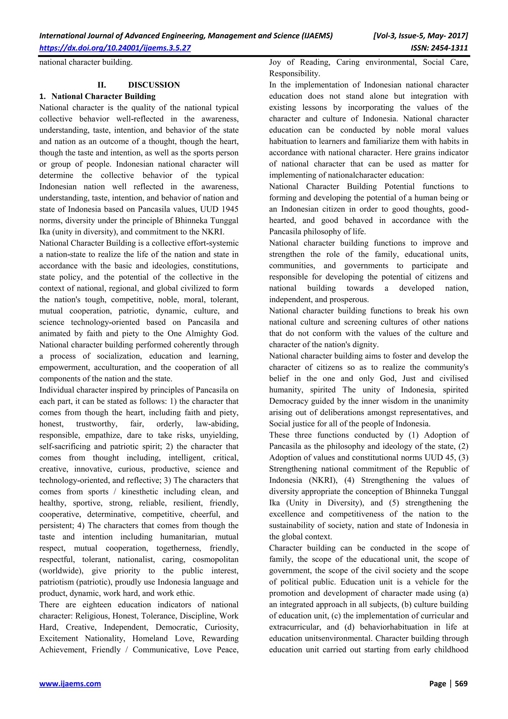 National Character Building Through Manners Education Based on Regional ...