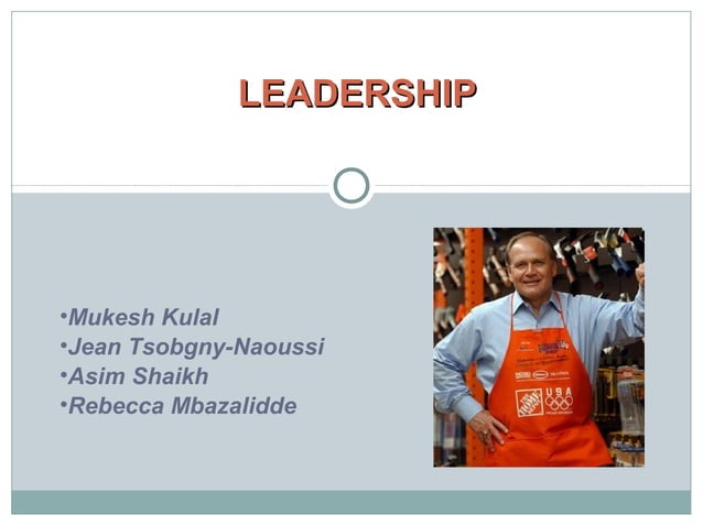 Home Depot Leadership | PPT | Business | Business and Finance