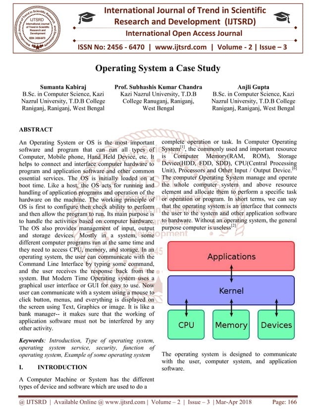 Operating System a Case Study | PDF