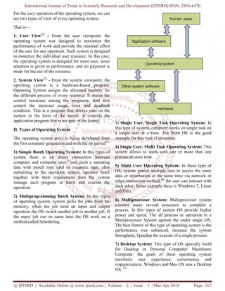 Operating System a Case Study | PDF