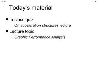 CS 354 Performance Analysis | PPT