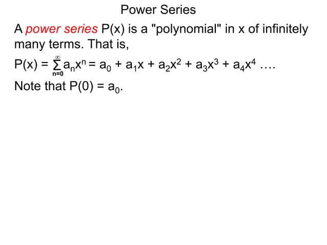 27 power series x | PPT