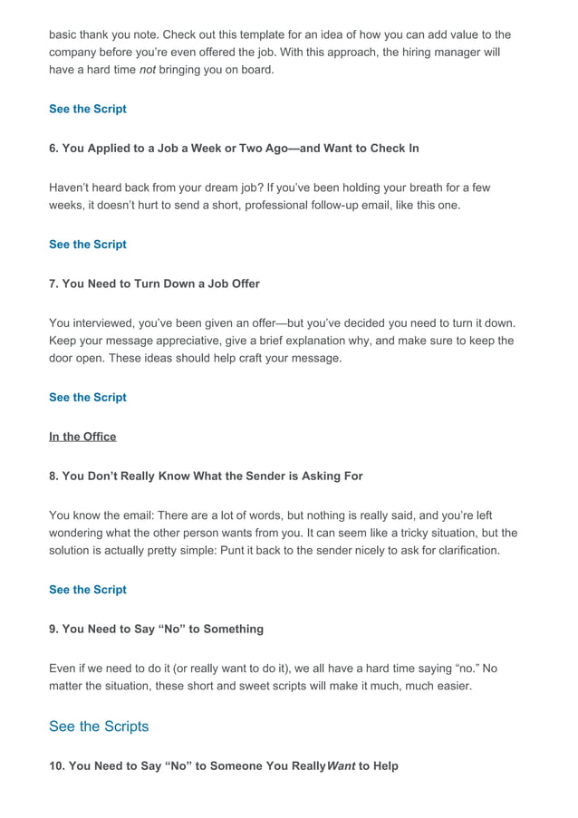 27 pre-written templates for your toughest work emails | PDF | Email ...