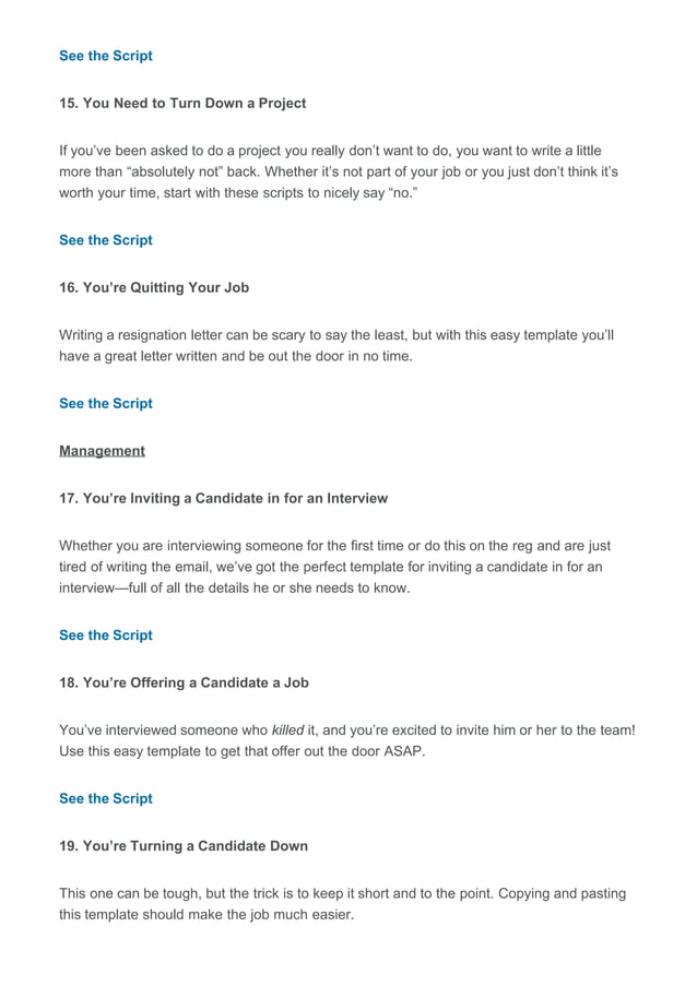 27 pre-written templates for your toughest work emails | PDF | Email ...