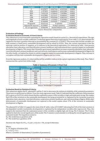 Rural Infrastructure and Sustainable Development in Nigeria | PDF