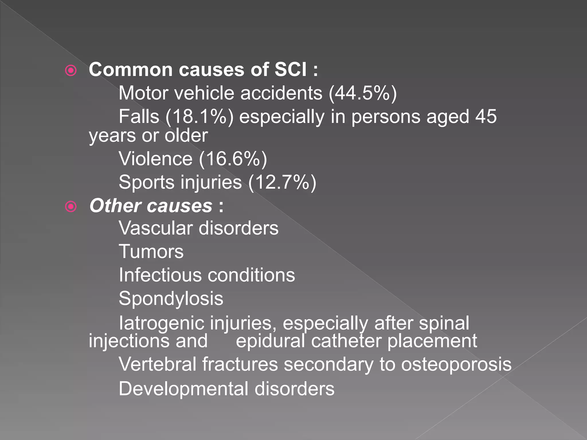 SPINAL CORD INJURY | PPTX | Death, Injury, or Military Conflict ...