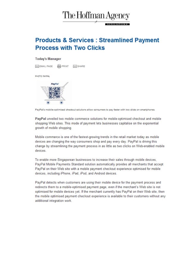 27 sep today's manager products & services_streamlined payment process ...