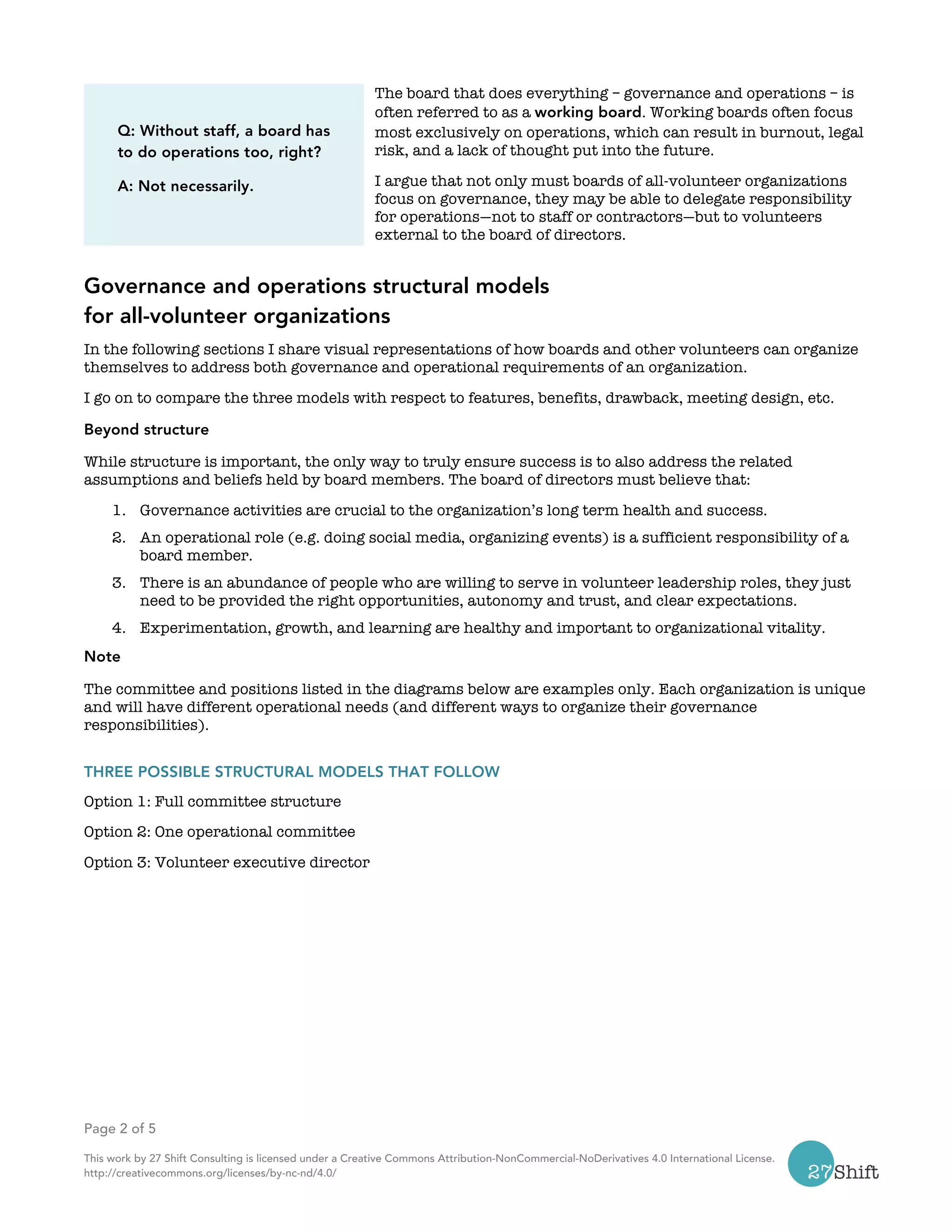 Governance in an all-volunteer organization | PDF