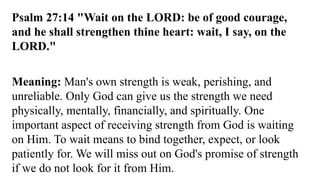 God's Promise of Strength: Waiting on the Lord for Courage and Renewal ...
