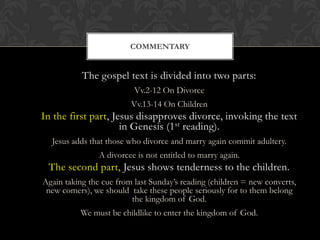 27th Sunday Gospel of ordinary time B | PPTX | Christianity | Religion ...
