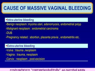 TAEM10: Massive Vaginal Bleeding | PPT