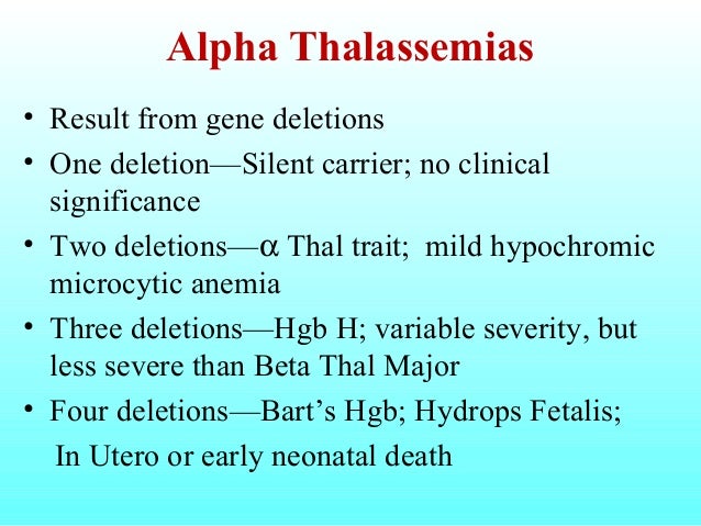 27 thalassemias