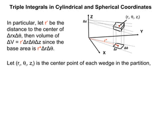 27 triple integrals in spherical and cylindrical coordinates | PPT