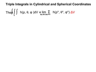 27 triple integrals in spherical and cylindrical coordinates | PPT