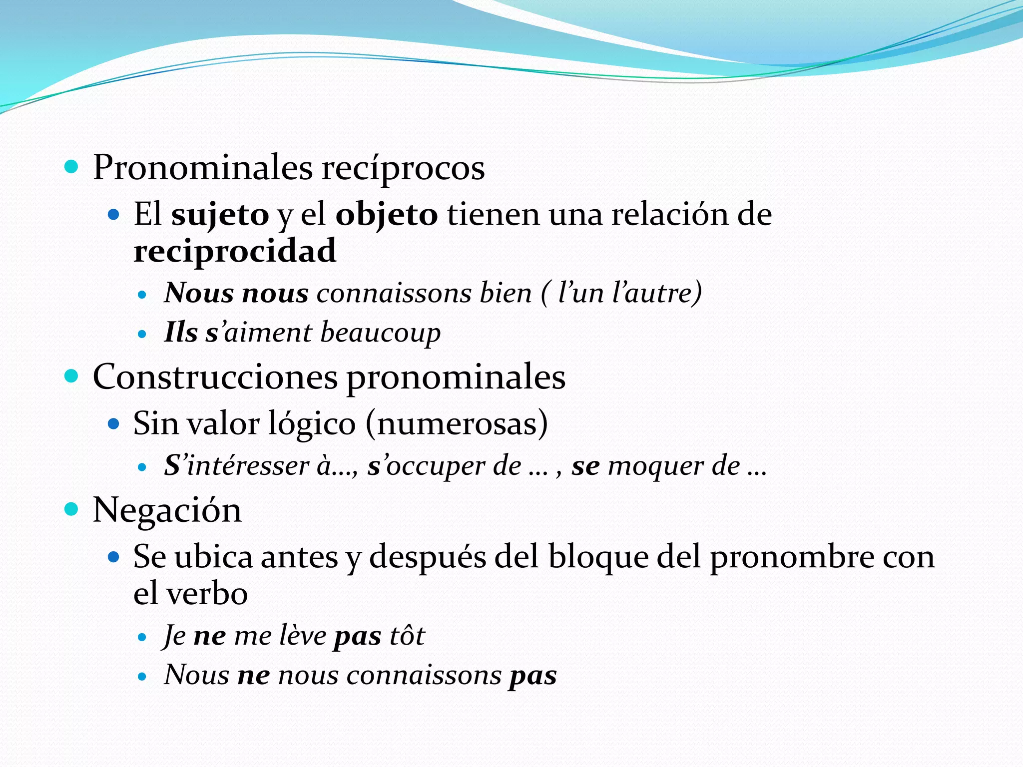 Verbos pronominales | PPT