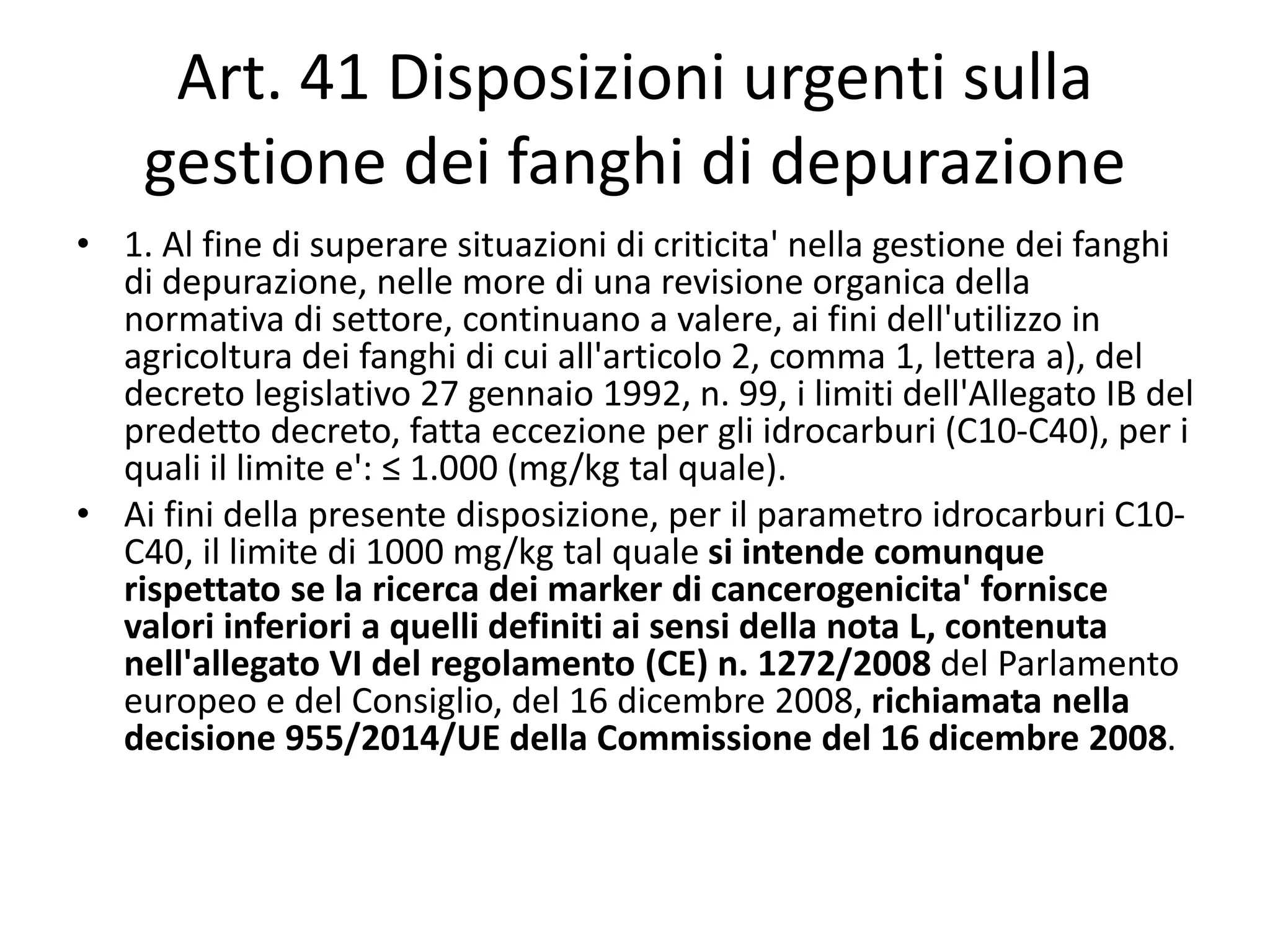 Fanghi dopo dl genova | PPT