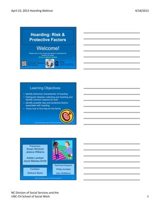 Hoarding by UNC - Chapel Hill School of Social Work | PDF