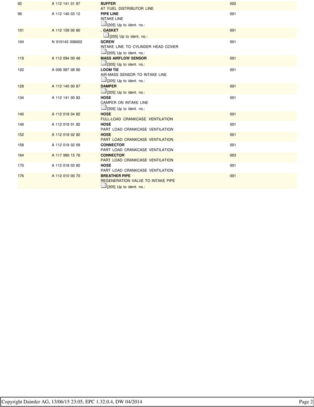Mercedes benz m112 engine - epc | PDF | Luxury Cars | Auto Type