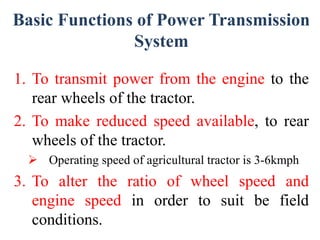 Power Transmission units in agricultural Tractors and their design ...