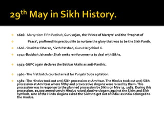 29th May in sikh history | PPTX