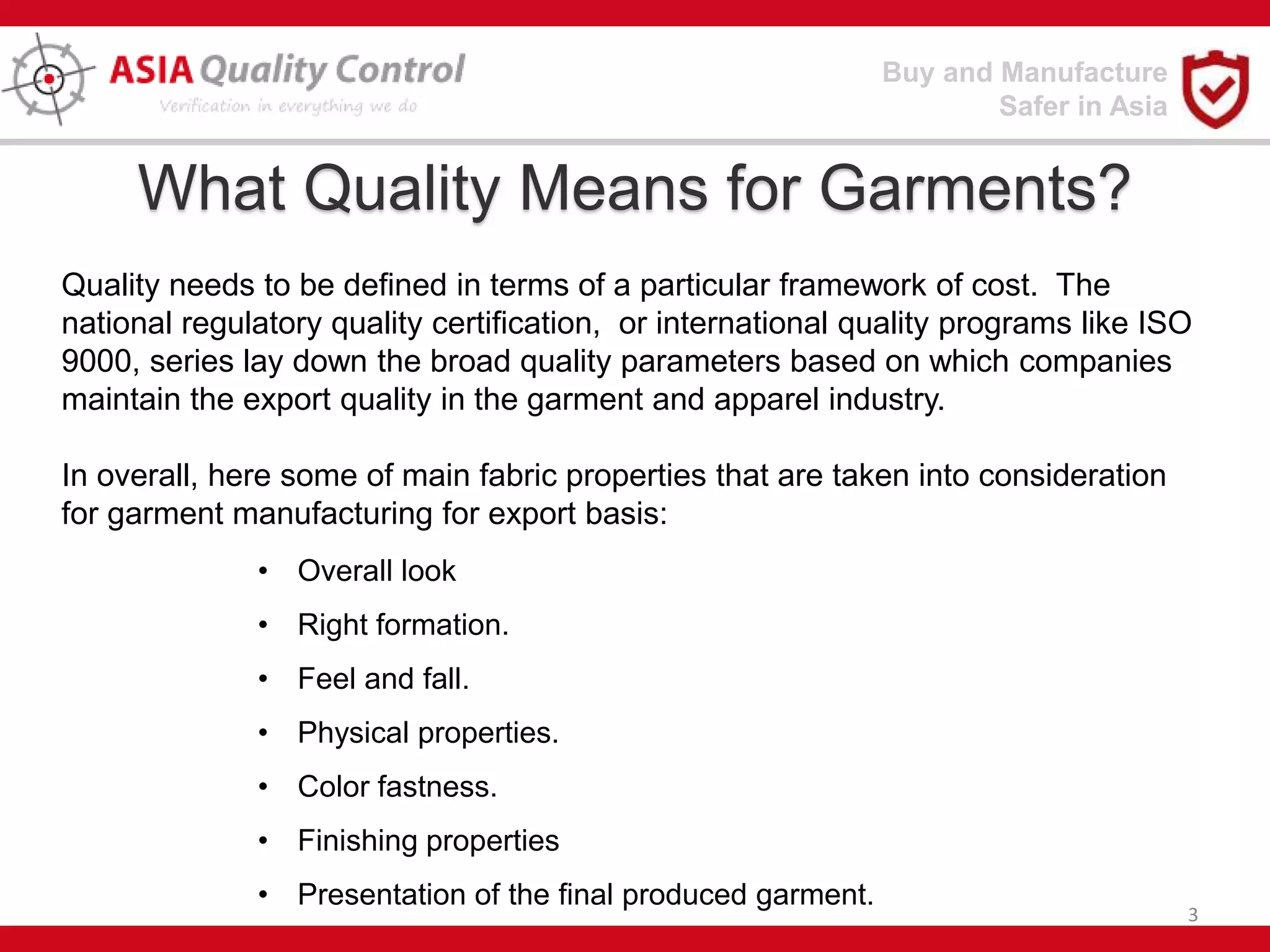 Denim Garments Quality Control and Inspection Services | PPTX
