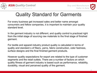 Denim Garments Quality Control and Inspection Services | PPTX