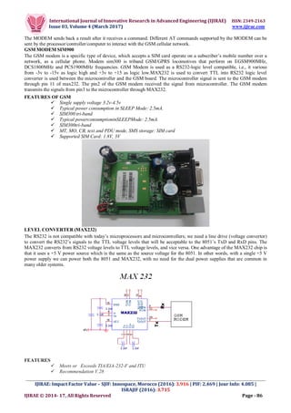EMBEDDED BASED REMOTE ACCESS AND CONTROL SYSTEM THROUGH 3G COMMUNICATION | PDF