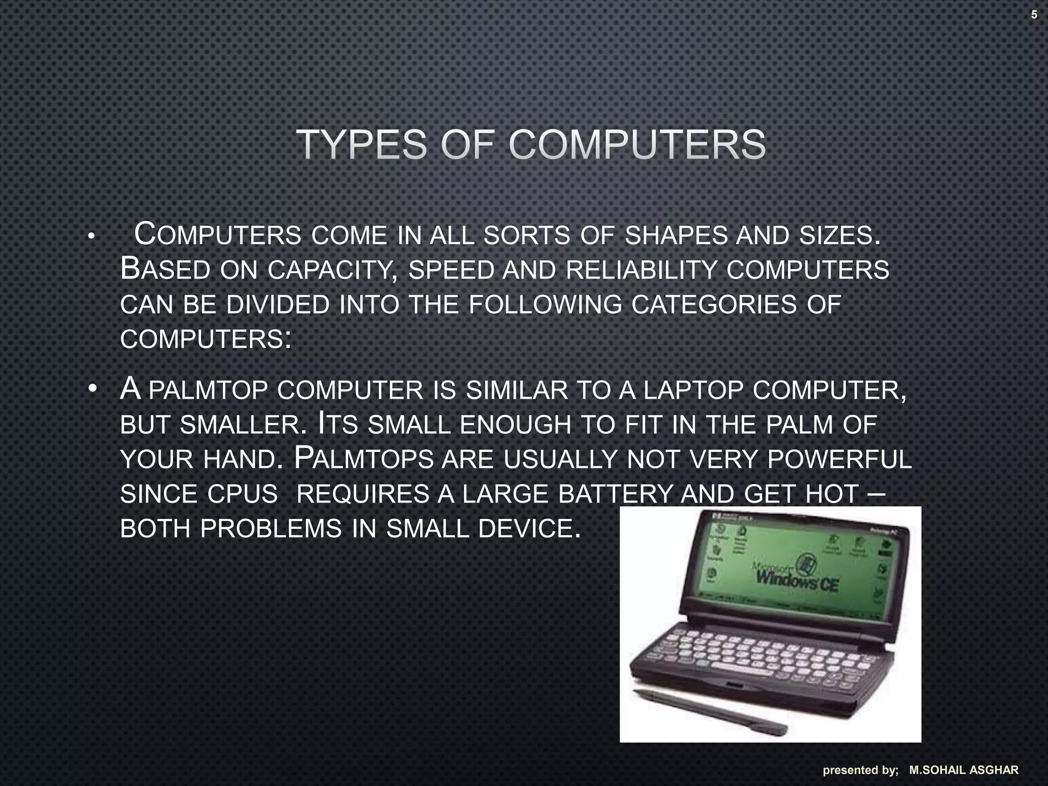 Computer and Types of Components of Computer System | PPTX | Laptops ...
