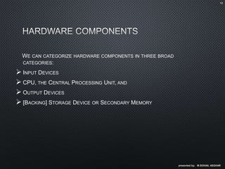 Computer and Types of Components of Computer System | PPTX