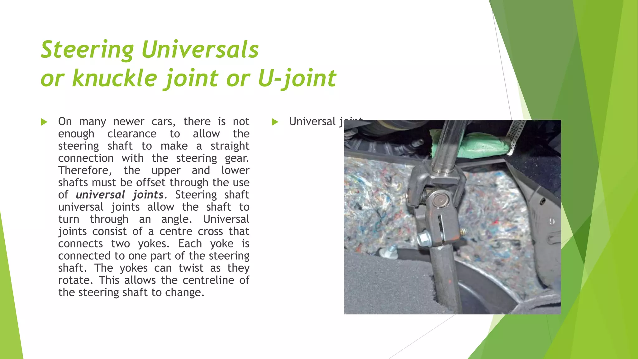 steering system | PPTX | Auto Technology | Automotive