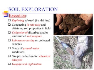 Geotechnical Engineering-I [Lec #28: Soil Exploration] | PPSX