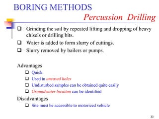 Geotechnical Engineering-I [Lec #28: Soil Exploration] | PPSX