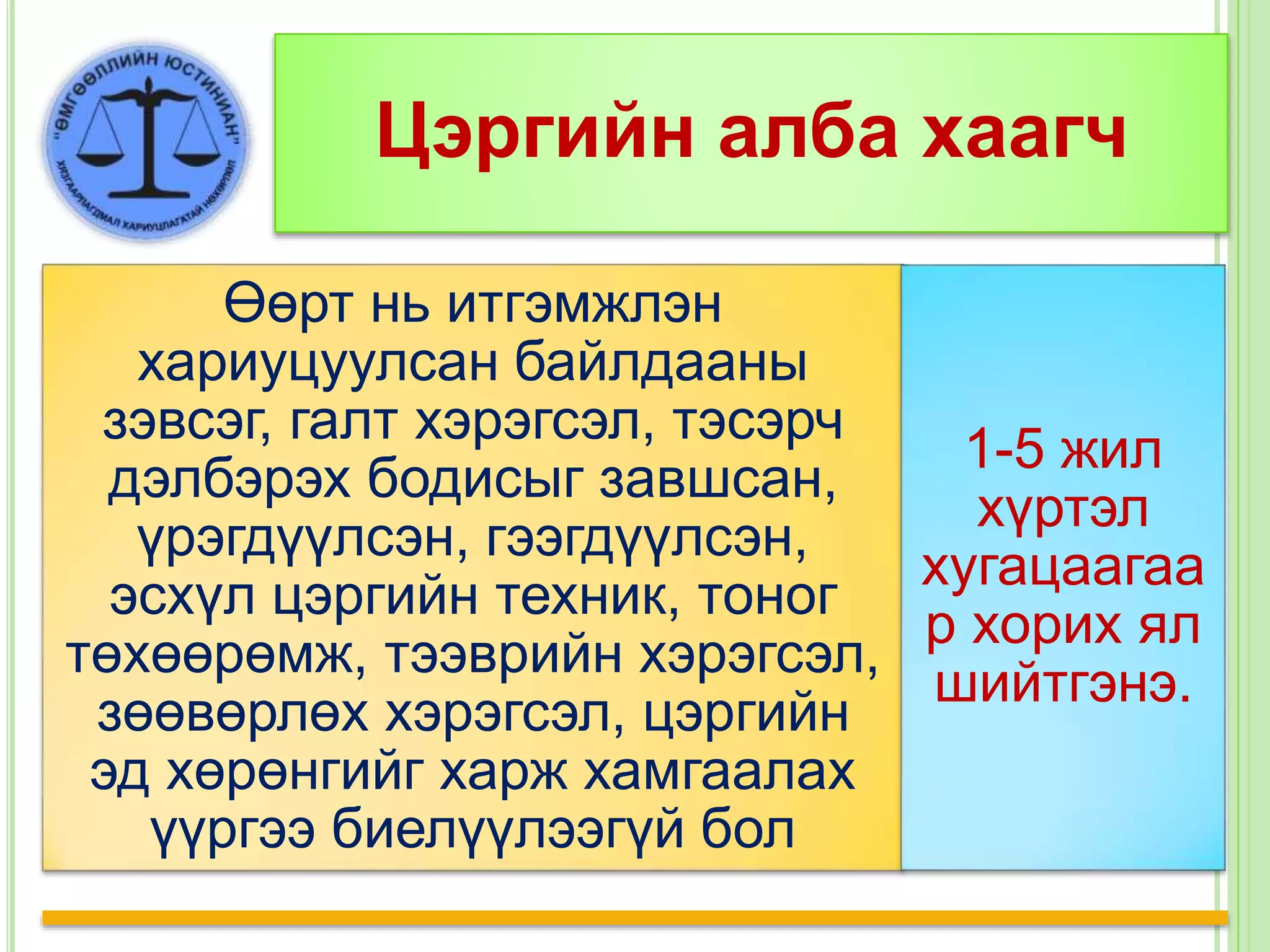 Цэргийн албаны эсрэг гэмт хэрэг Pptx