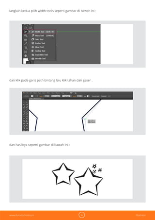 Fungsi Width Tools Pada Illustrator | PDF