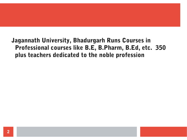 Jagannath University, Bahadurgarh Values | ODP
