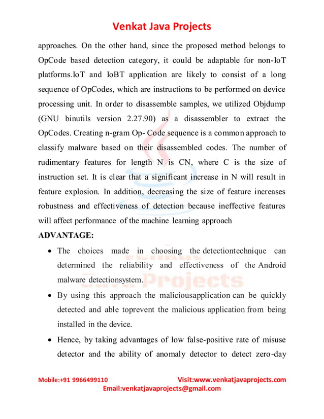 Robust Malware Detection For Iot Devices Using Deep Eigen Space Learning Docx Internet