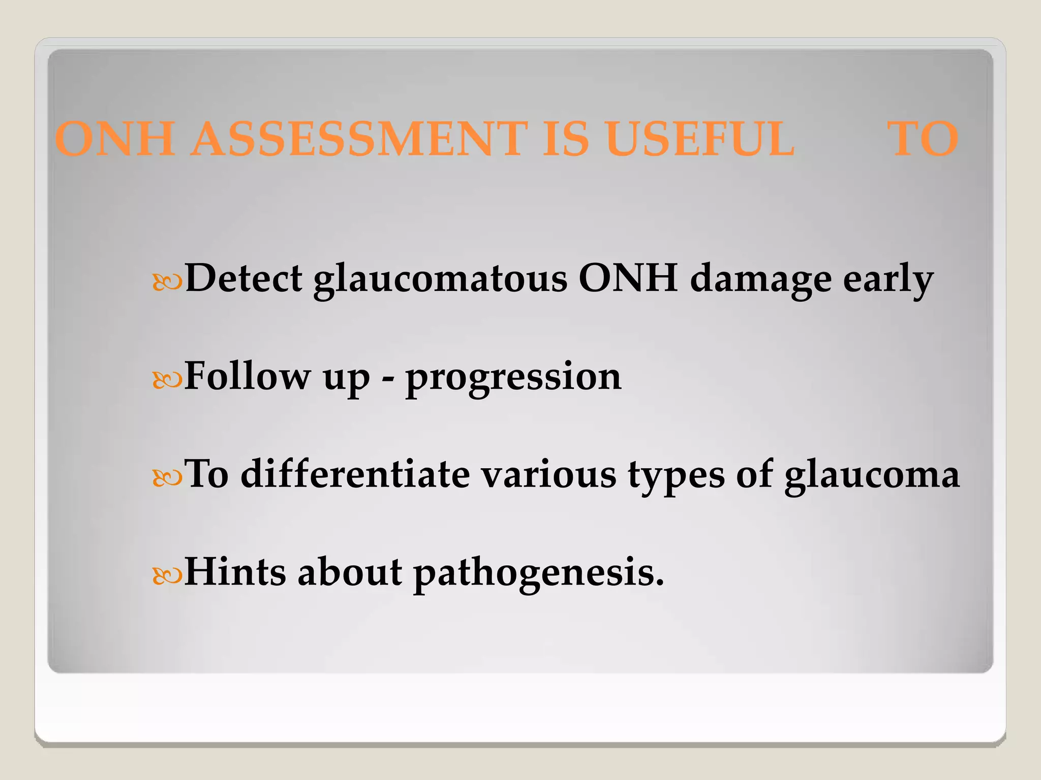 28. ONH evaluation in glaucoma | PPTX