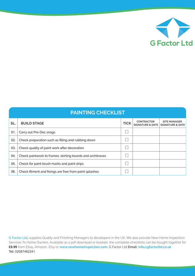 28. Painting Checklist | PDF | Painting | Arts and Crafts