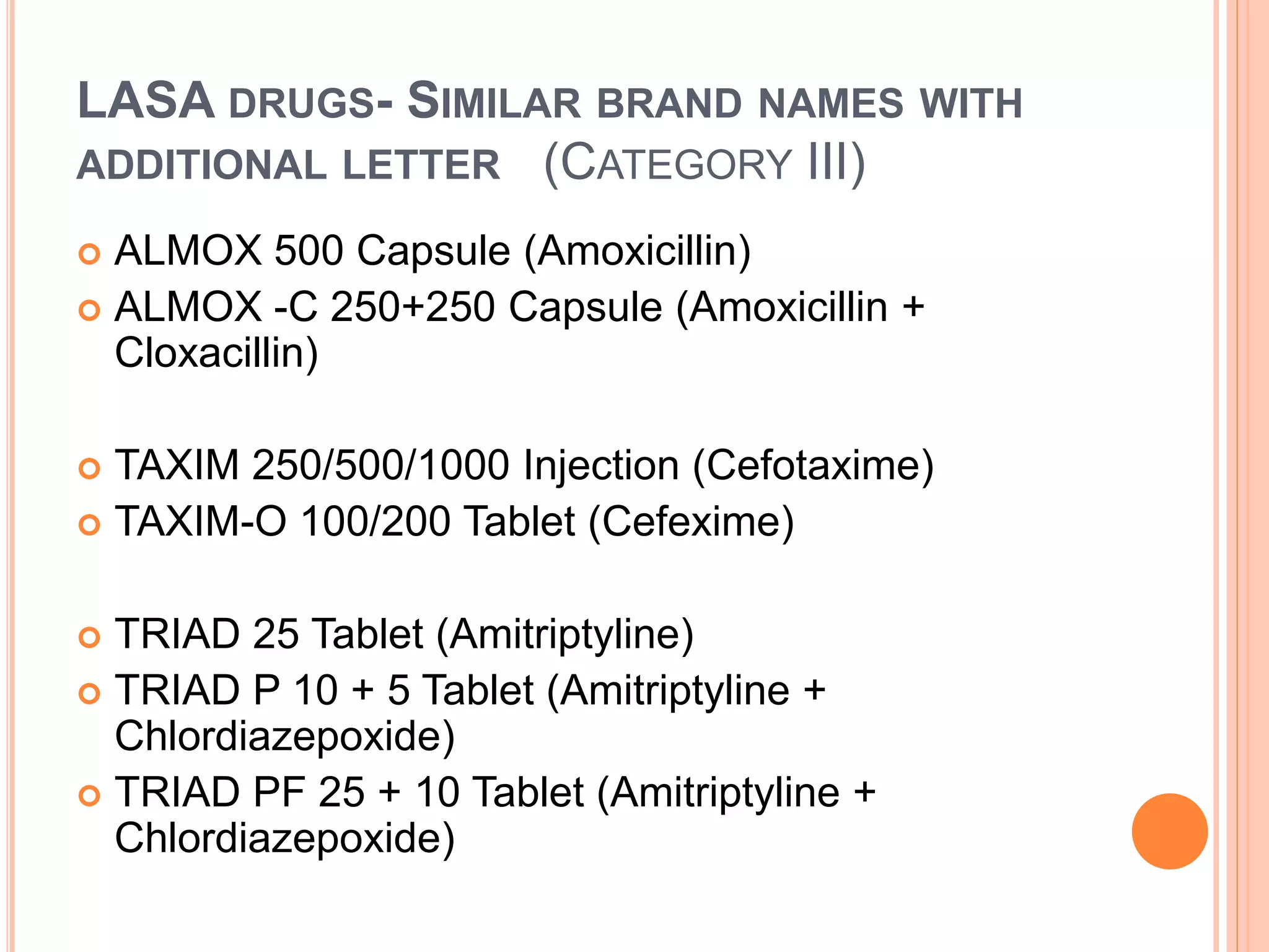LASA drugs | PPTX