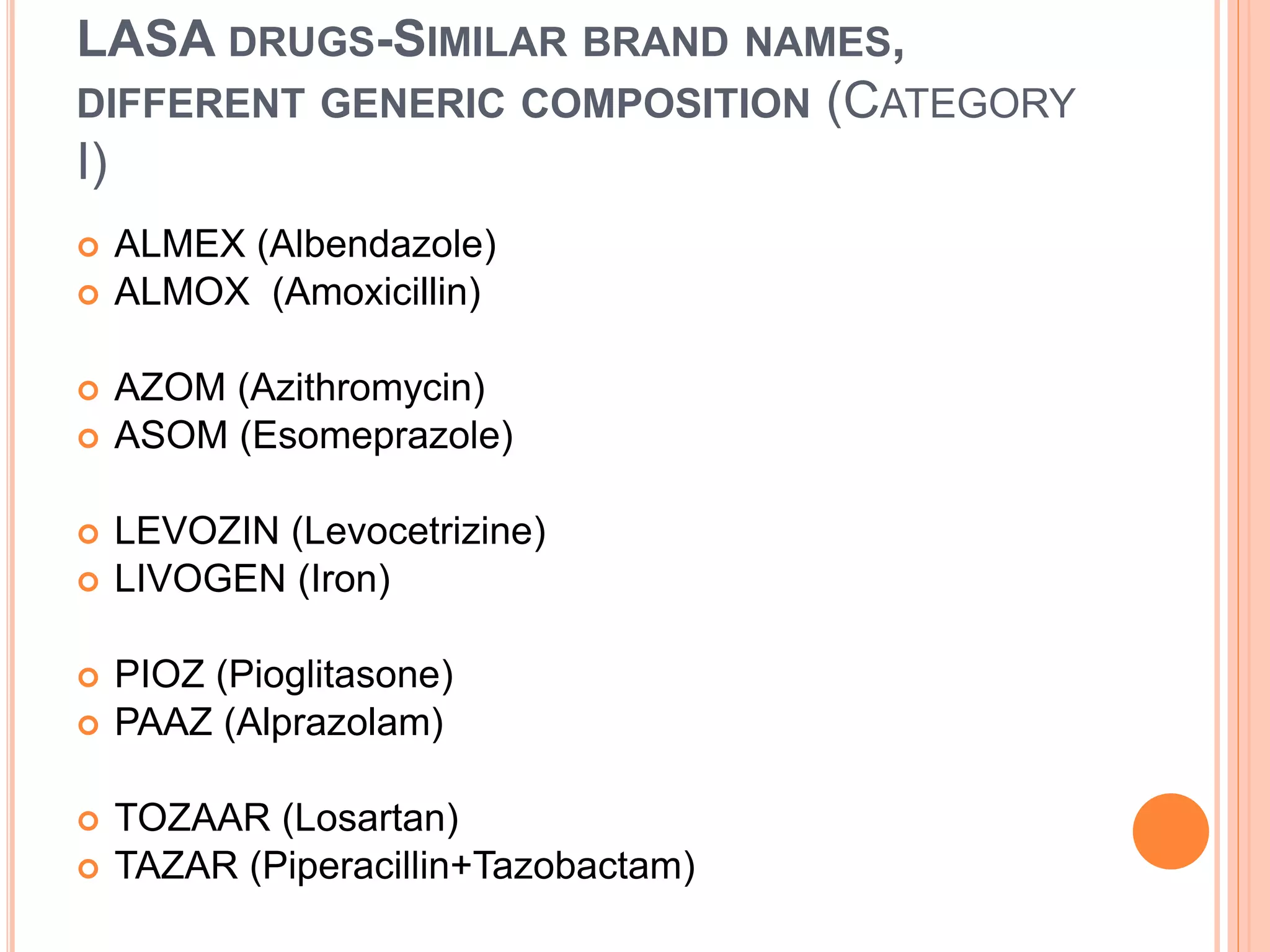 LASA drugs | PPTX