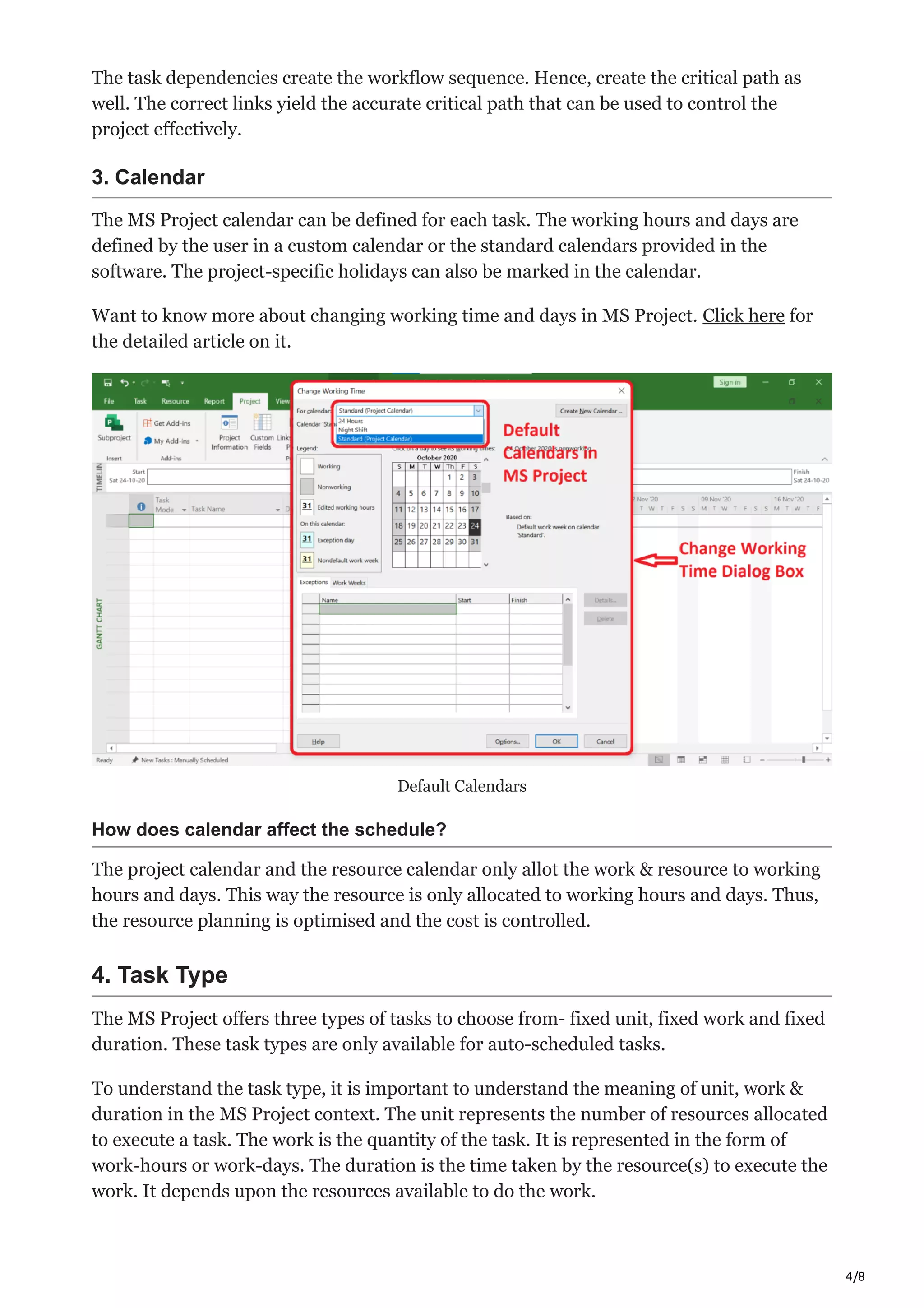 How Does MS Project Works 6- Task Controlling Factors | PDF
