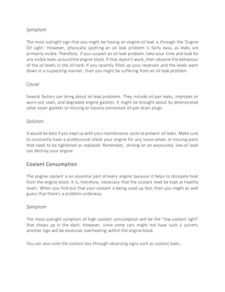 Ford 2.5L Duratec problems | PDF