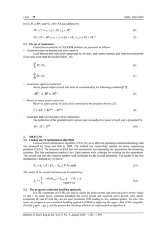Application of a new constraint handling method for economic dispatch ...