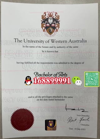 University of Western Australia degree offer diploma Transcript | PDF