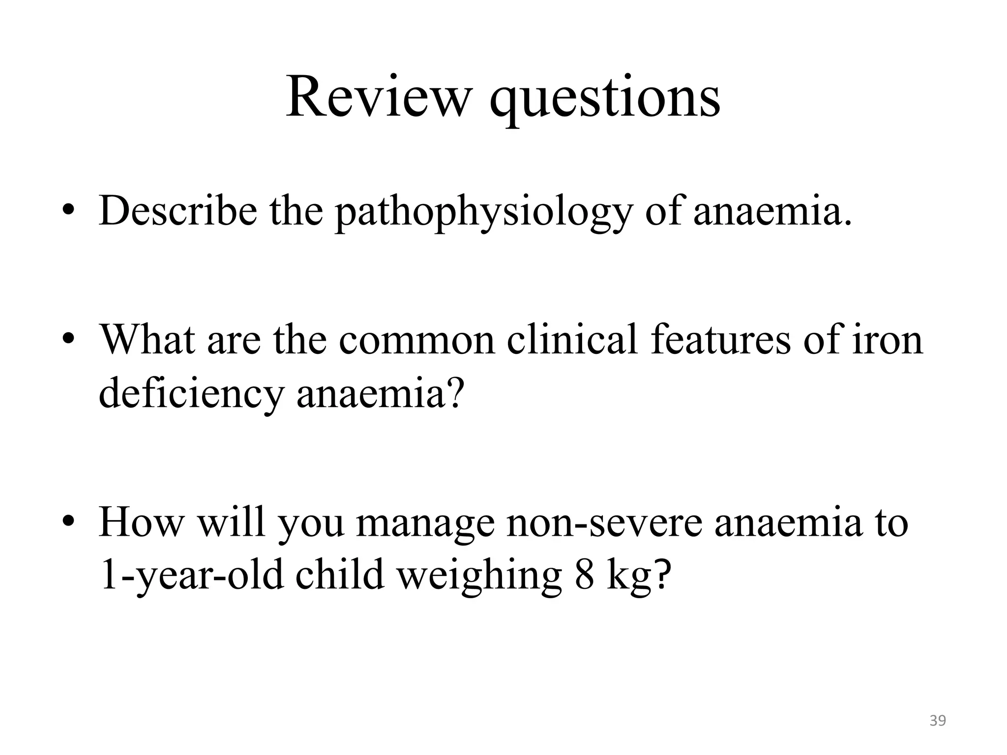 28. Anaemia in Children and Paediatricss | PPTX