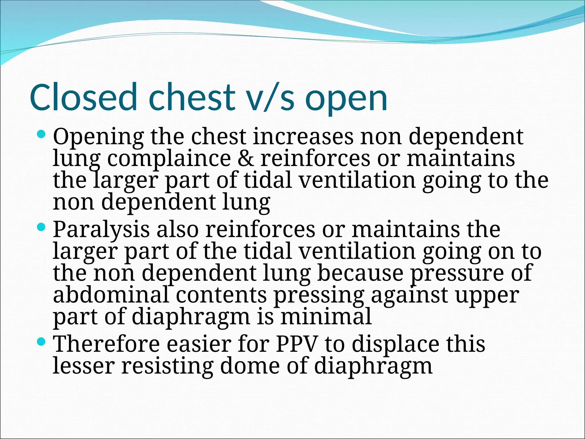 ONE LUNG VENTILATION and its ANAESTHEc consideration | PPT