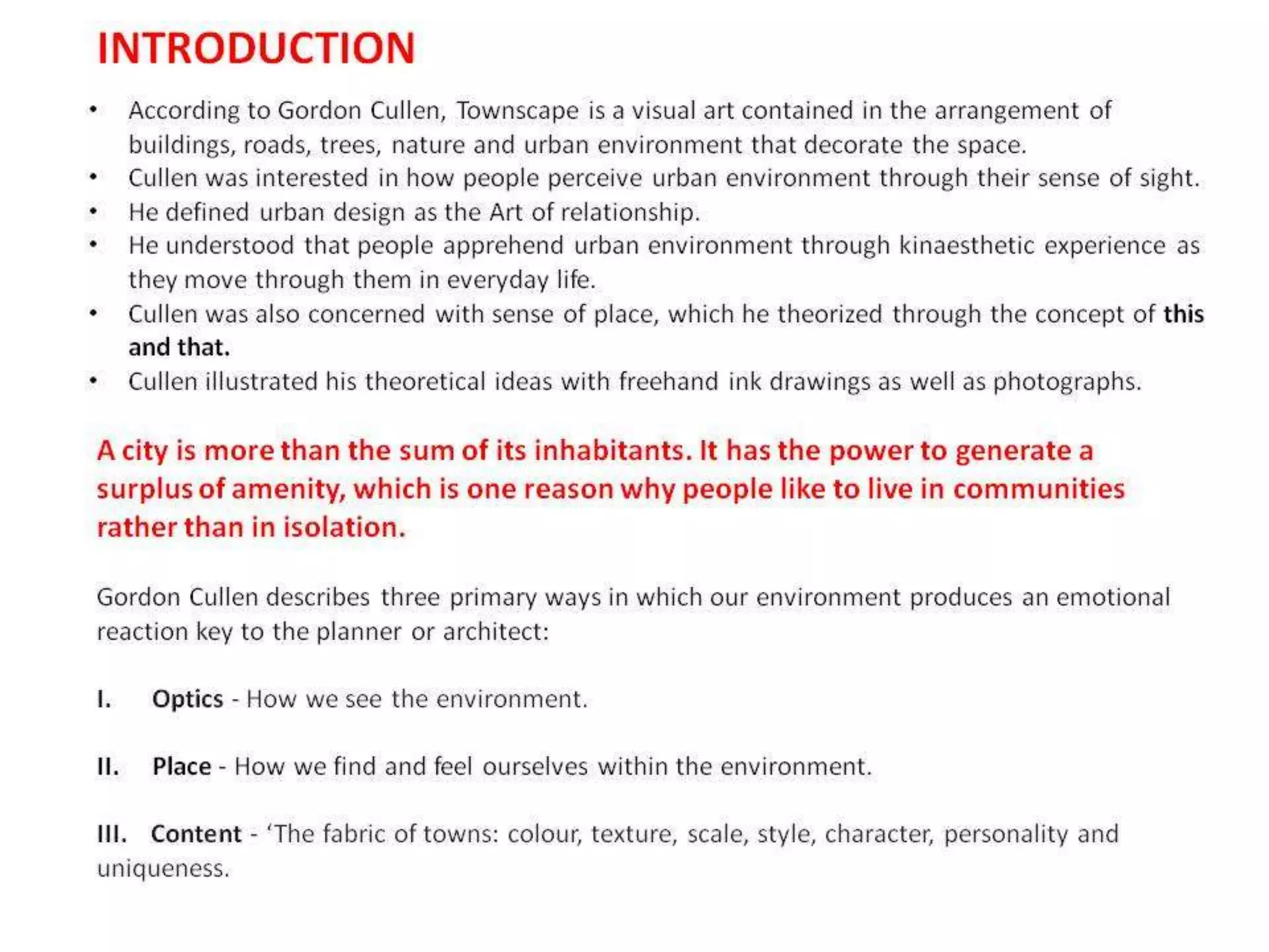 The Concise Townscape | PPTX