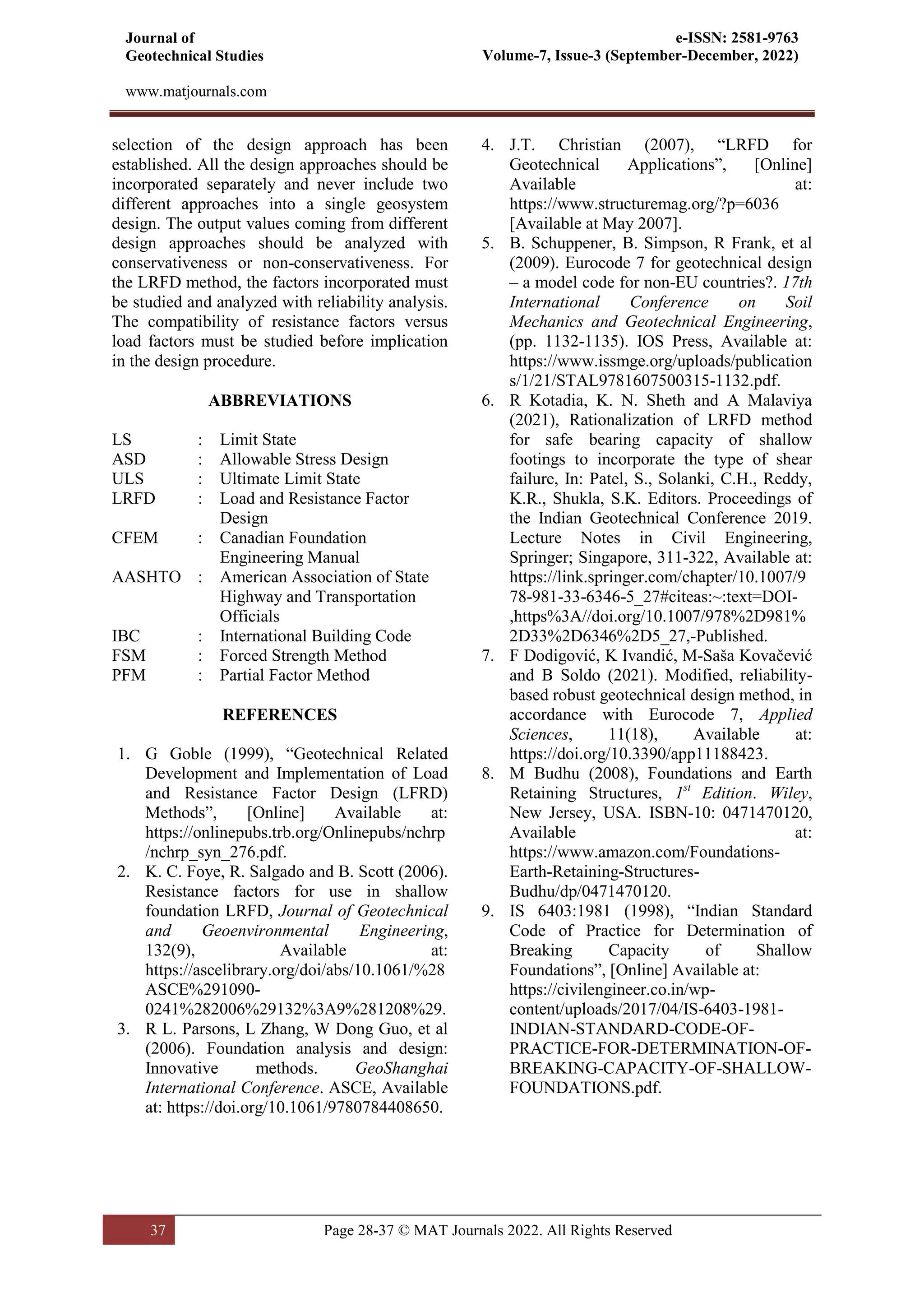A Comprehensive Analysis of Foundation Design Approaches | PDF