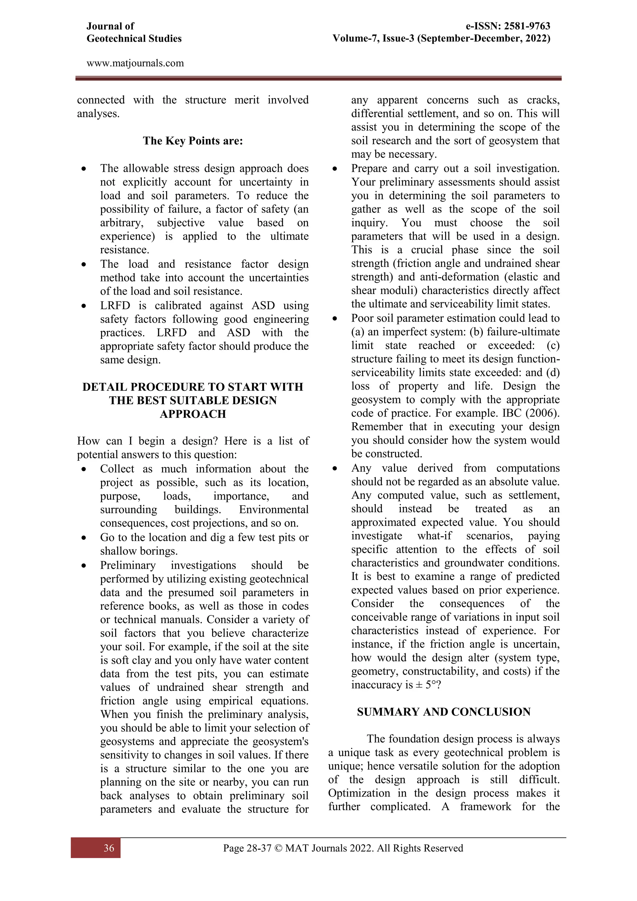 A Comprehensive Analysis of Foundation Design Approaches | PDF